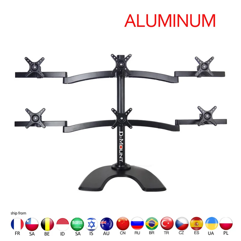 Six Screen Monitor Holder | Desk Support Bracket | Monitor Support ...