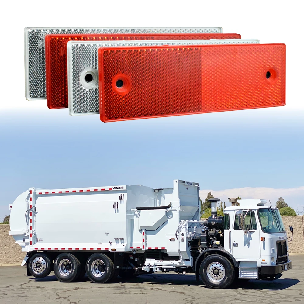 5Pcs-Plastic-Reflector-Reflective-Warning-Plate-Stickers-Sign-Sheeting ...