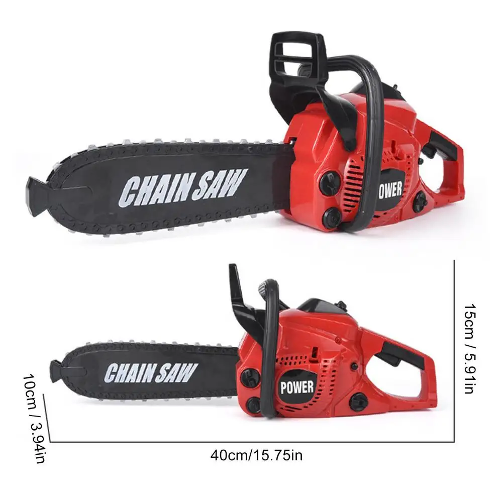 DIY Kids Electric Chainsaw Toy Simulation Plastic Rotating Chainsaw ...