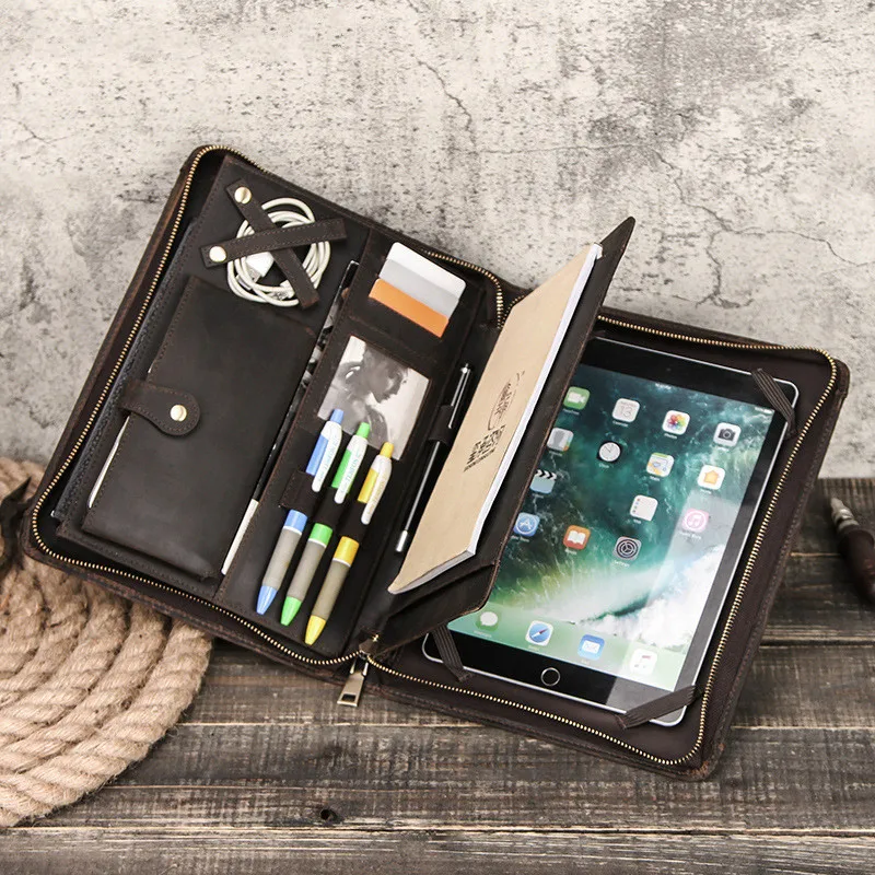 Luxury Retro Cow Leather Case Cover For iPad 9.7/10.5/11 inchTablet ...