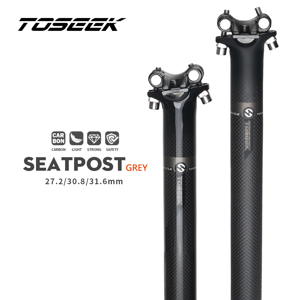 TOSEEK Carbon Seatpost Offset 0mm Bike Seatpost Carbon 27.2/30.8/31.6mm ...