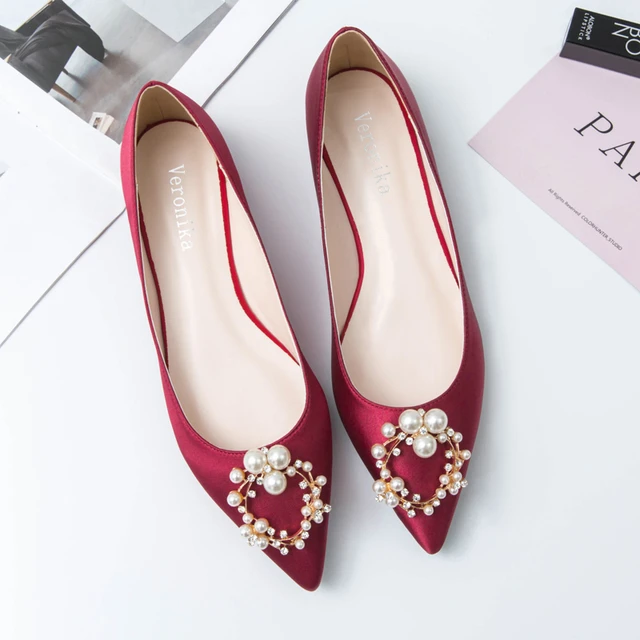 Red Flat Shoes For Wedding