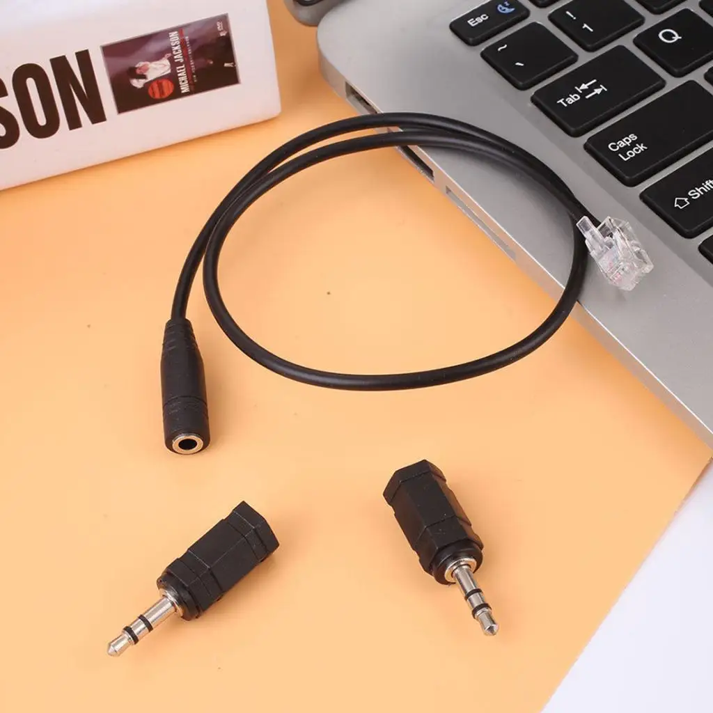 Rj9 To 3.5mm 2.5mm Plug Cable Connector For Telephone Headsets ...