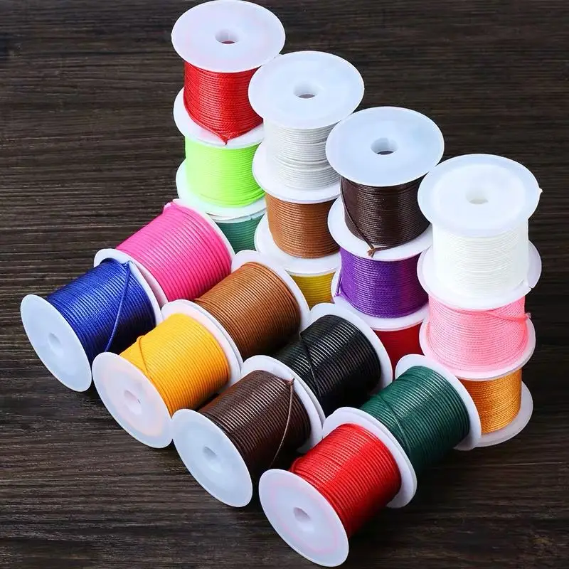 10 meters 1mm Waxed Cotton Cord Waxed Thread Cord String Strap Necklace ...