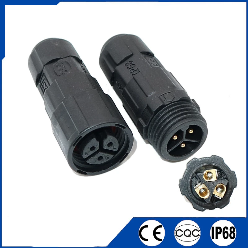 M16 Waterproof Cable Connector IP68 2 3 4 5 6 7 8 Pin Connectors Male Female Plug Socket Screw ...