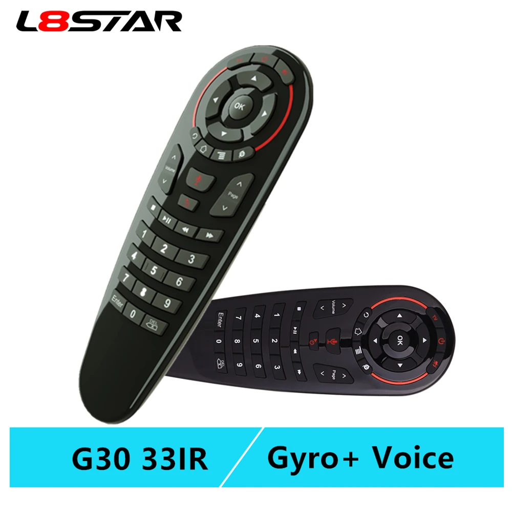 G30S Voice Air Mouse universal Remote control 33 keys IR learning Gyro ...