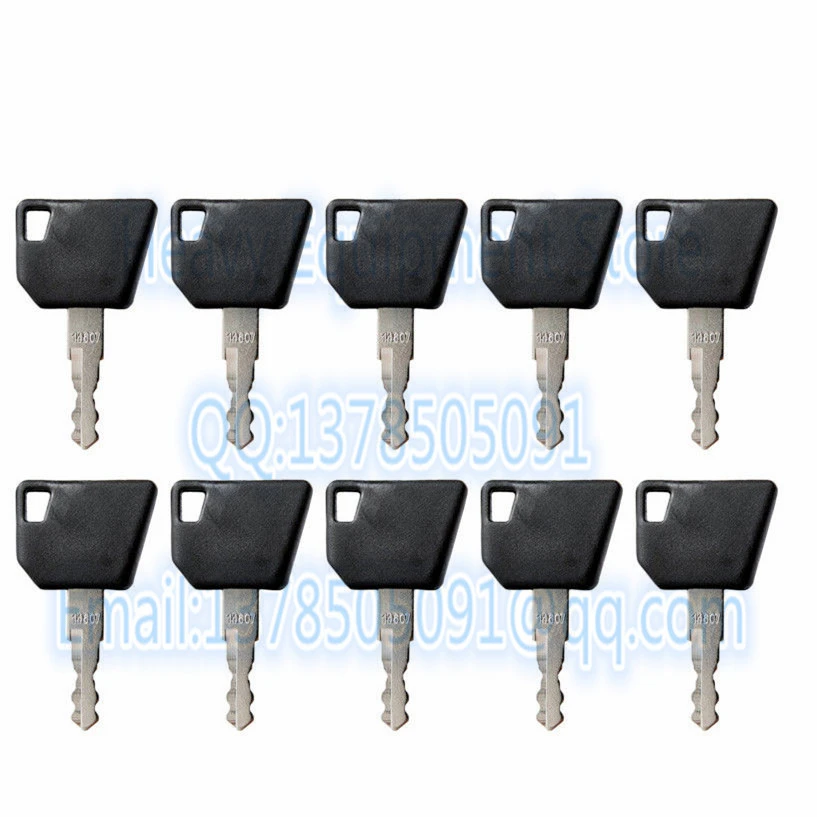 10 PC 14607 Lock Ignition Key For JCB Bomag Excavator Wacker Neuson ...