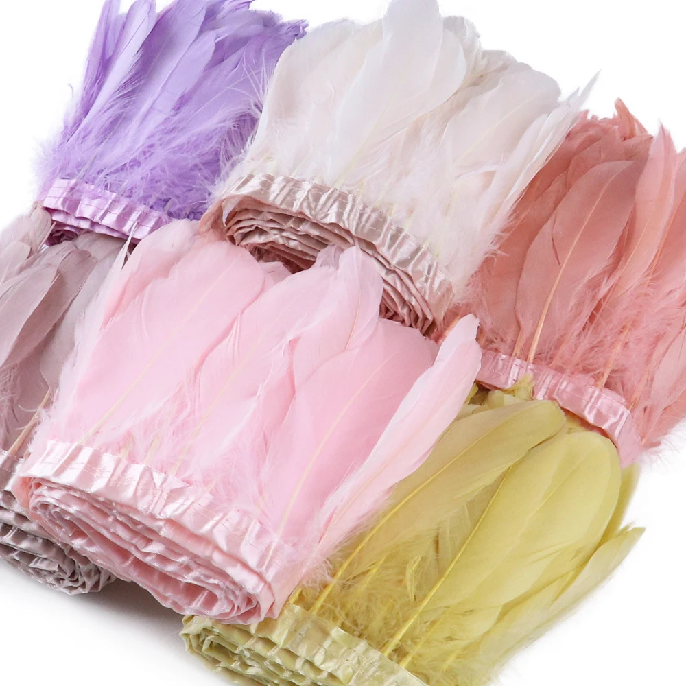 1meter-Pink-Goose-Feathers-Trim-15-20cm-for-Wedding-Dress-Decoration ...