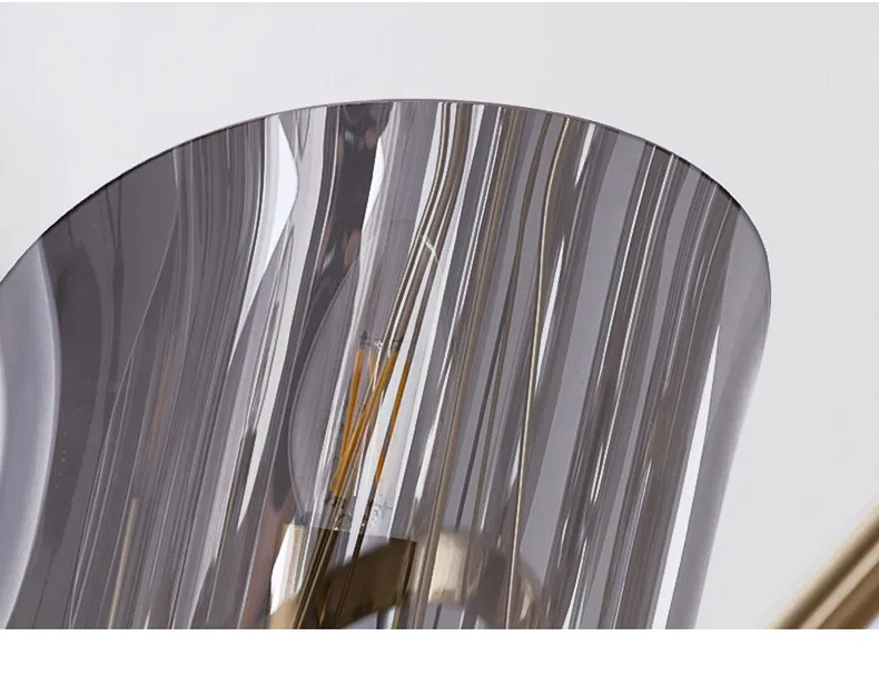 Lustre Modern Chandelier Lighting Designer Glass Metal Suspension Lumi ...