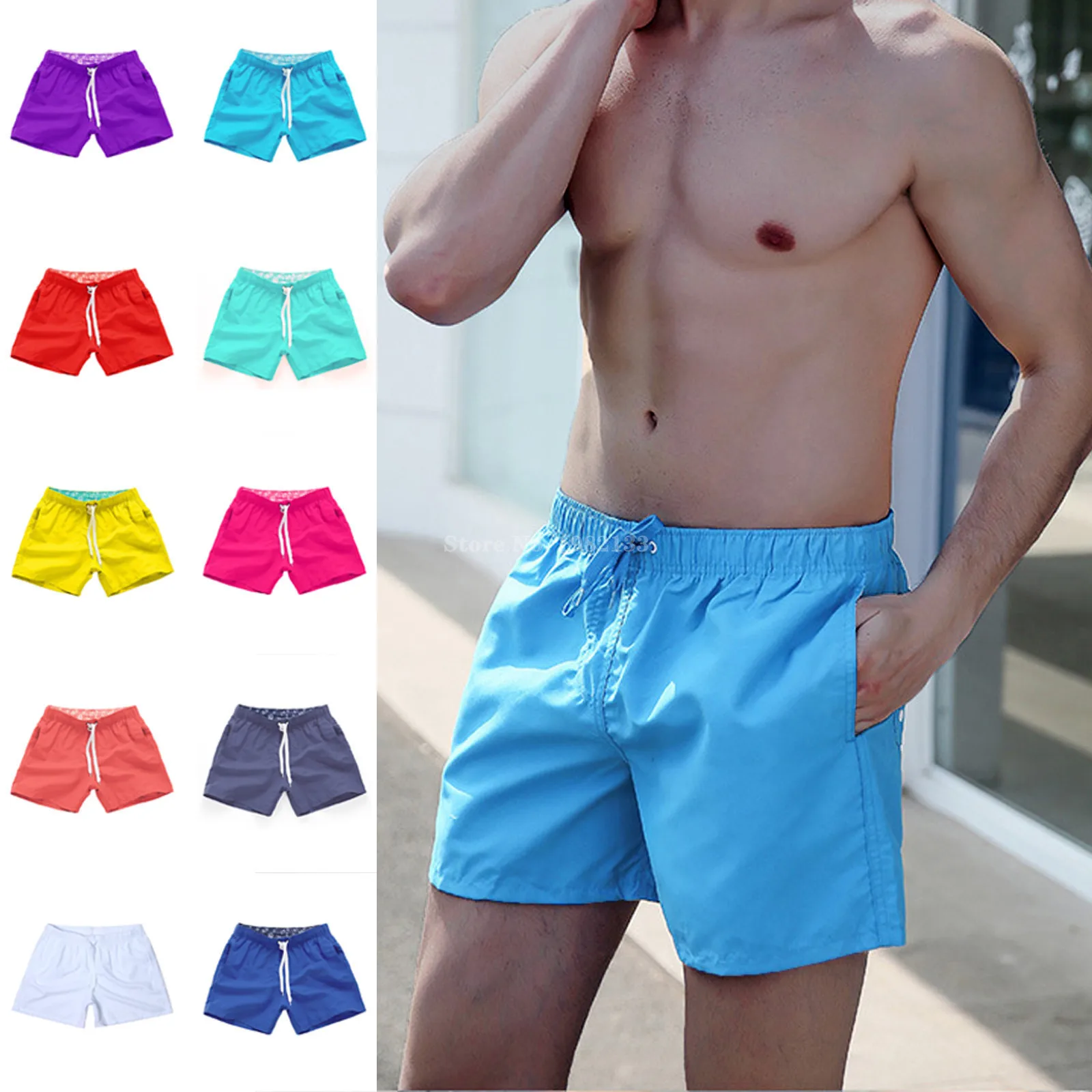 Men-s-sport-running-beach-Short-board-shorts-pants-Hot-swim-trunk-pants ...