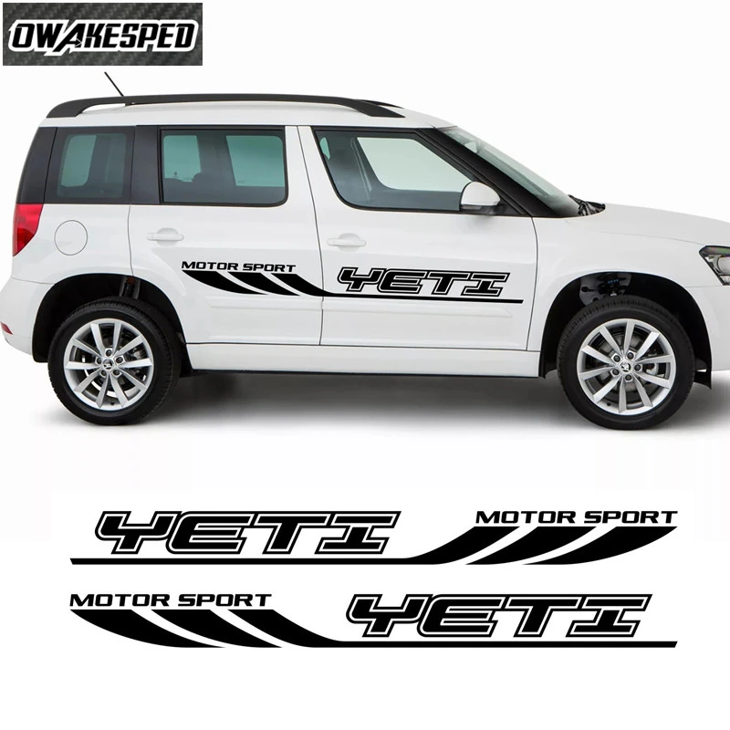 2 stücke Auto Styling Tür Seite Rock Decor Aufkleber Für Skoda YETI ...