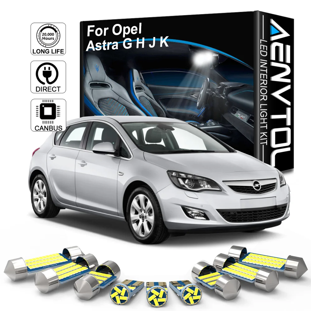 Auto LED Interior Light Canbus For Opel Astra G H J K 1998-2000 2002 ...
