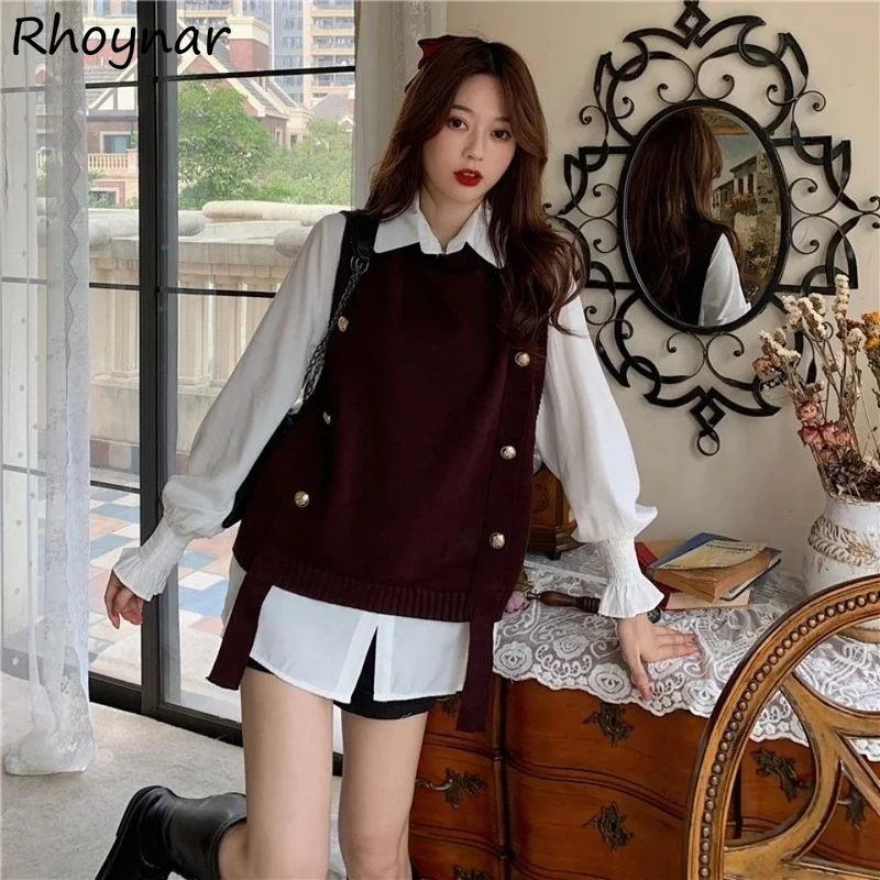 Sweater Vest Women Harajuku | Vest Women Sweater Korea | Korean Style ...