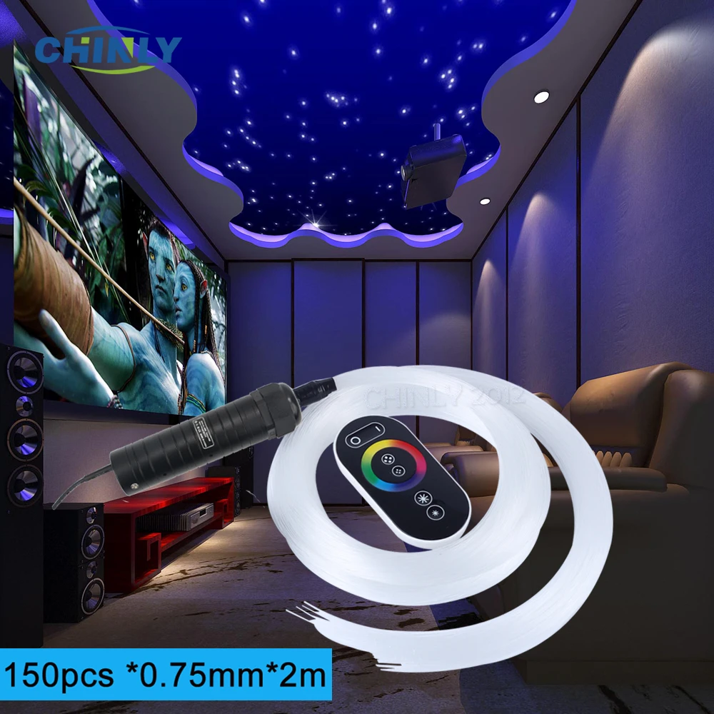 Led Fiber Optic Starry Sky Light Decorative Car 6w Rgb Engine Touch ...