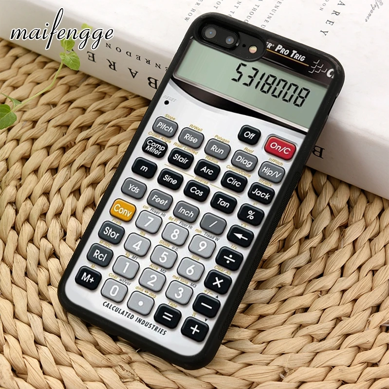 Maifengge Calculator Funny Phone Case Cover For Iphone 5 Se 6s 7 8 Plus ...
