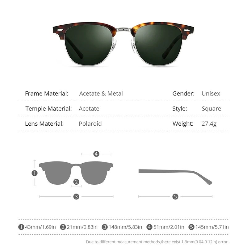 Ray Ban Clubmaster Size Guide