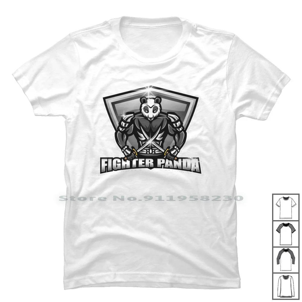 Panda-Fighter-T-Shirt-100-Cotton-Fighter-Cartoon-Panda-Movie-Fight ...