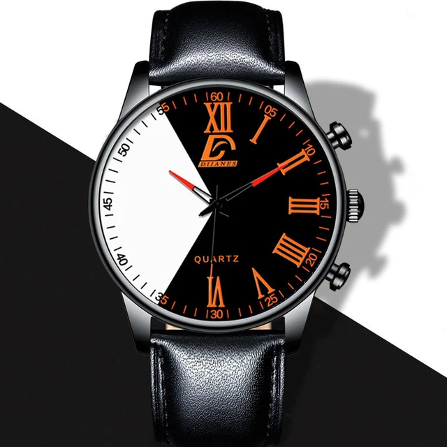 DIJANES Mens Minimalist Watches Luxury Men Fashion Casual Leather Strap ...