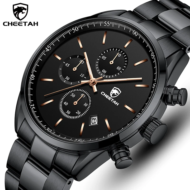 CHEETAH CH-1607M-B-RG Mens Stainless Steel Chronograph Watches-Shenzhen ...