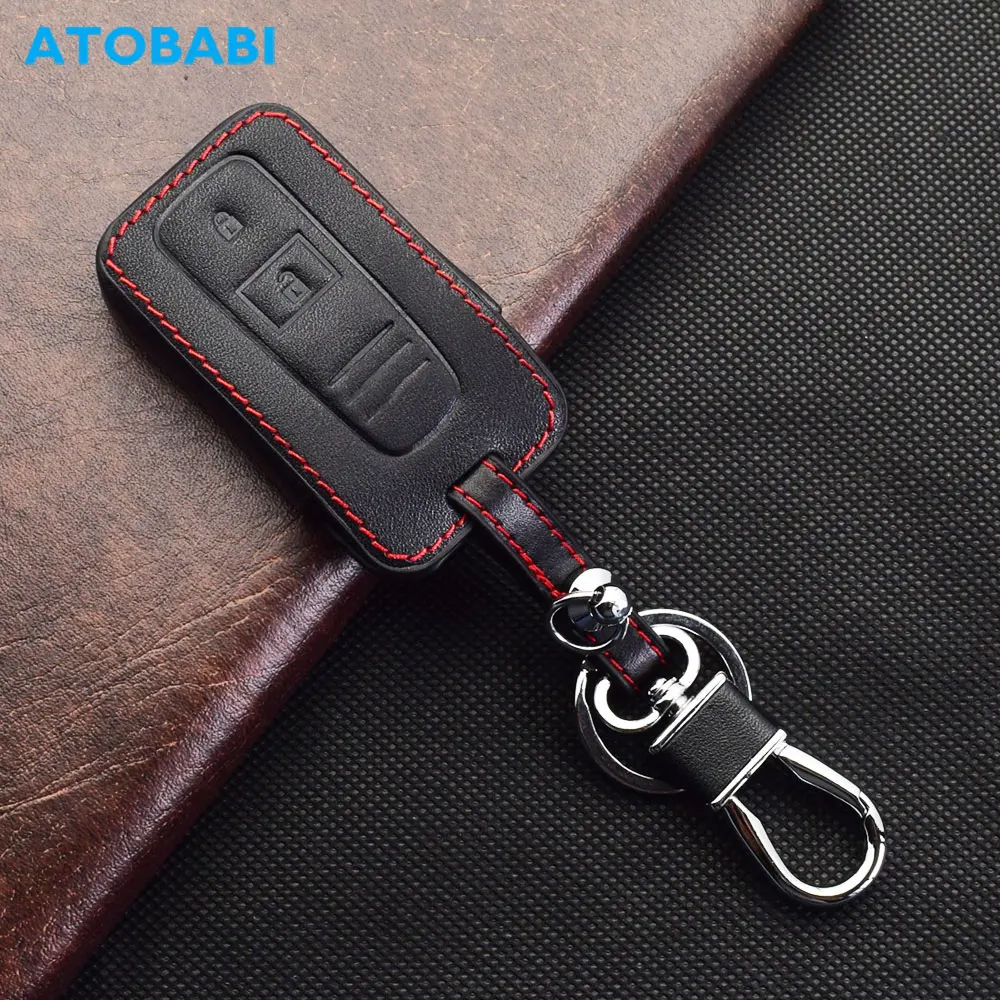 ATOBABI Leather Car Key Cases For Toyota Crown Prius RAV4 Avensis ...