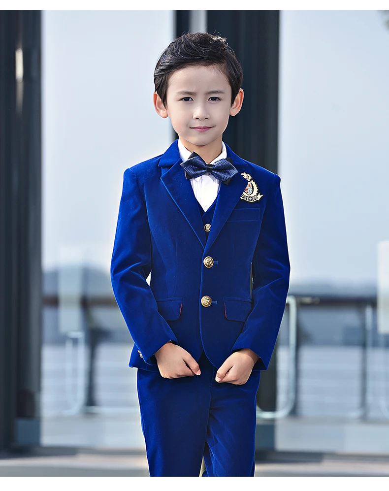 Suits Yuanlu Boys Formal Suit Set 5 Piece Notched Lapel Suit Set with ...