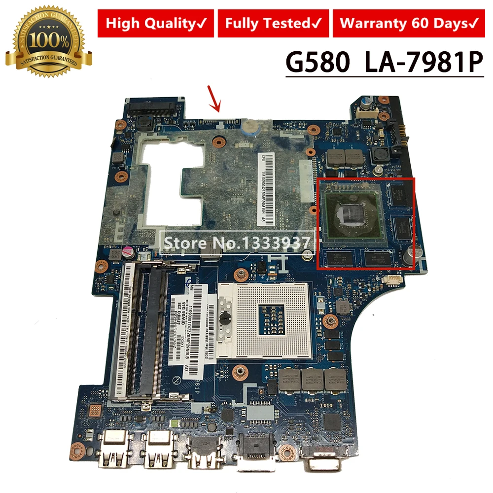 QIWG5_G6_G9 LA 7981P para Lenovo G580 placa base de computadora ...