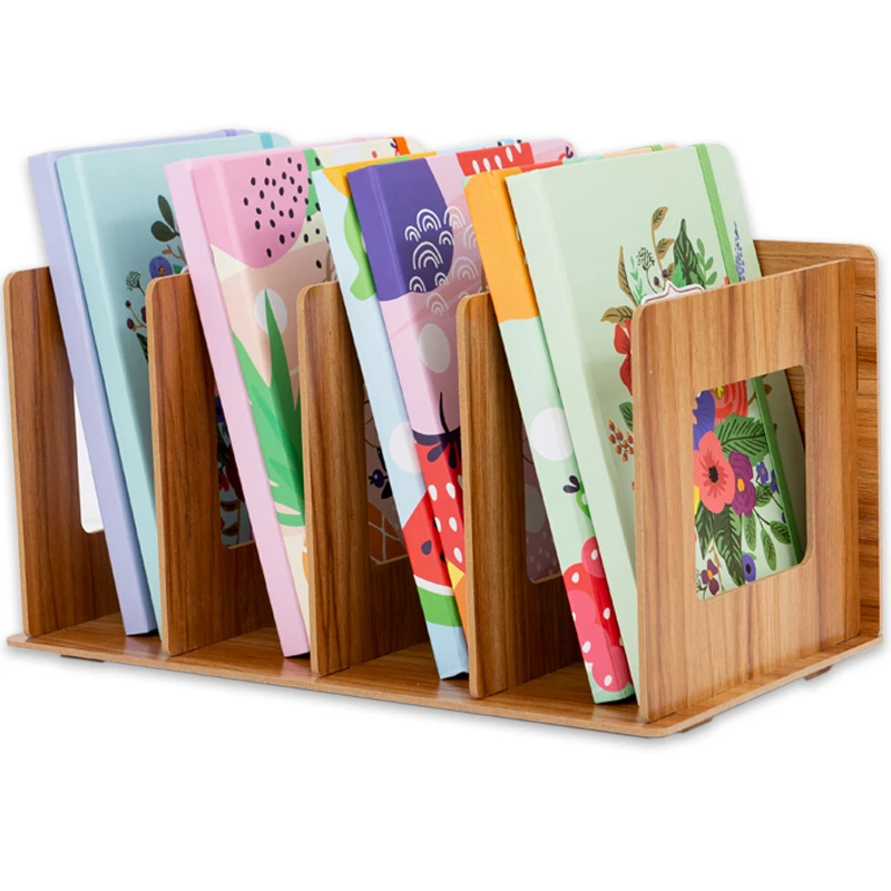 Wood Diy Desktop Magazines & Books Storage Storage Shelves Book Display ...