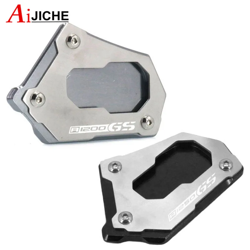 Motorcycle-CNC-Kickstand-Side-Stand-Enlarge-Extension-Foot-Pad-Support ...