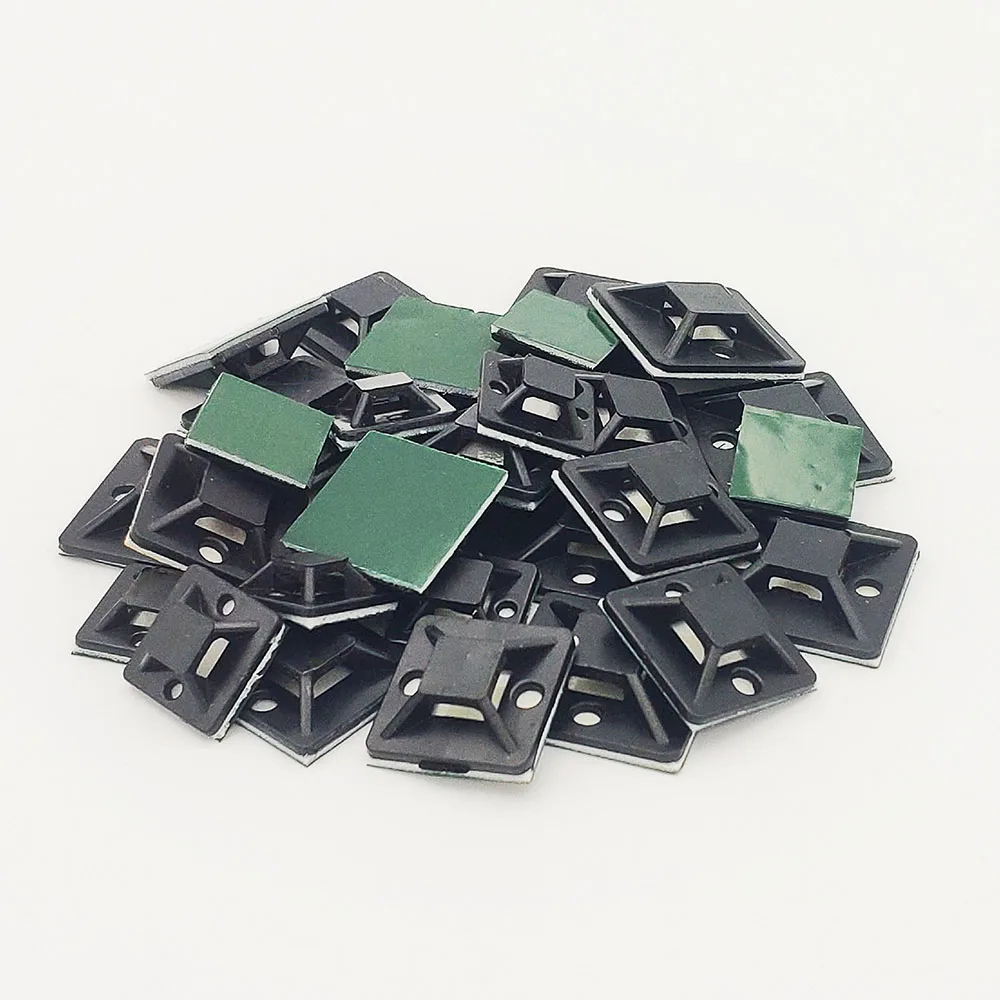 Collier de serrage,Attache de câble noir à fermeture éclair, support ...