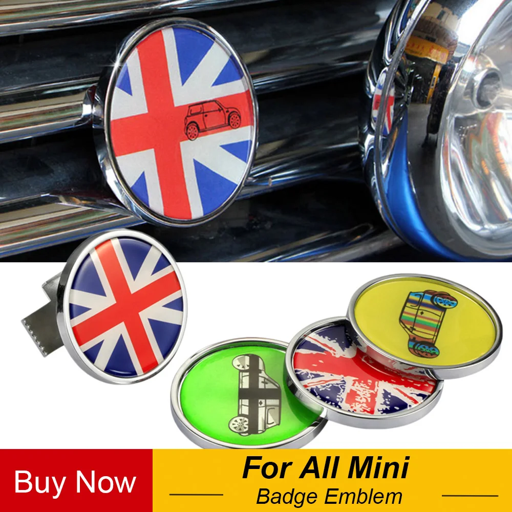 Metal-3D-Car-Front-Bonnet-Grille-Chrome-Badge-Emblem-Decal-For-MINI ...
