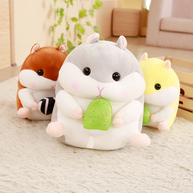 Plush Hamster Stuffed Toy Soft Stuffed Plush Pillow Cushion Cute Kwaii ...