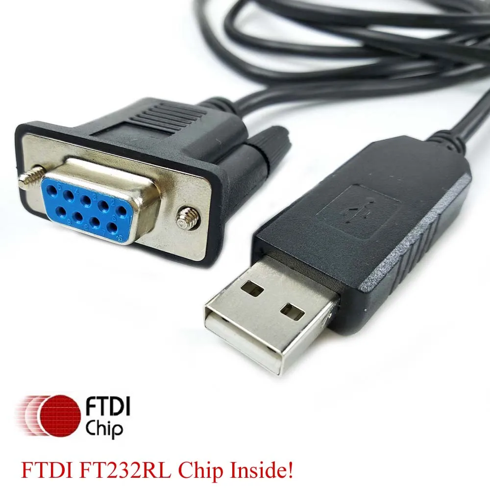 Ftdi FT231X Usb RS232 DB9 Serial Null Modem Crossover Null Modem Cable ...