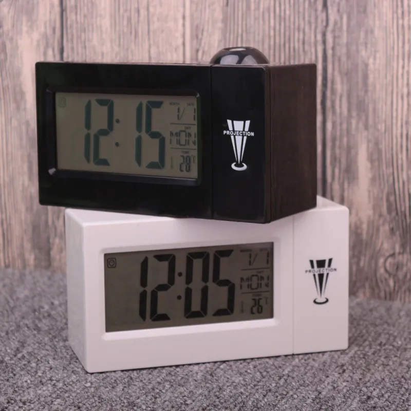 Multifunction USB LED Screen Digital Alarm Clock Projection Calendar ...
