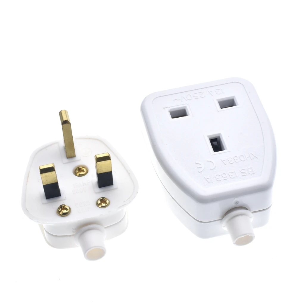 Generic Uk British Standard Power Adaptor Detachable Female To Male ...