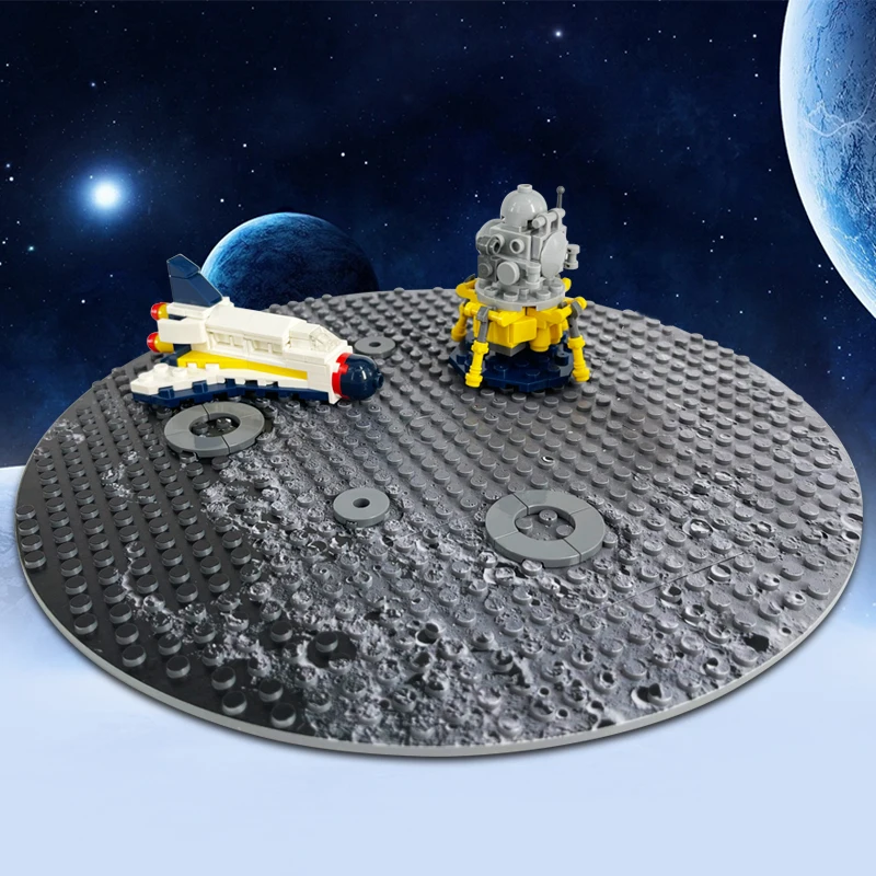 Single-Gray-Spaceflight-Baseplate-Square-32X32-Dots-Bricks-Round-Space ...