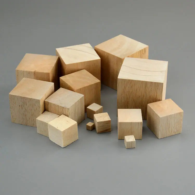 Natureza-Cubos-Bloco-De-Madeira-Balsa-DIY-Inacabado-Artesanato-Em ...