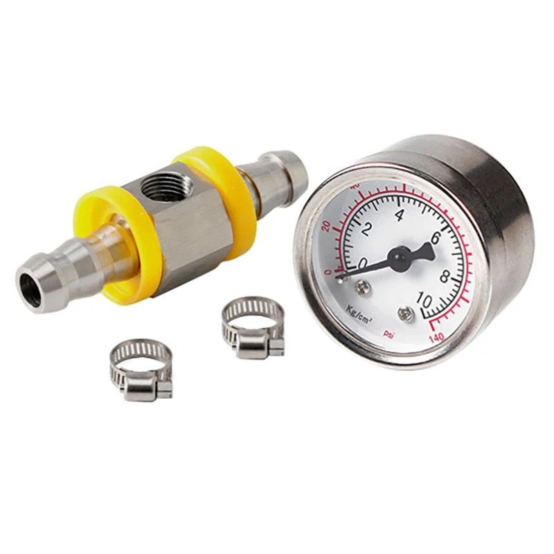 Universal Fuel Pressure Gauge 1 8 NPT 140 Psi With 3 8 Inch Fuel Line universal-fuel-pressure-gauge-1-8-npt-140-psi-with-3-8-inch-fuel-line
