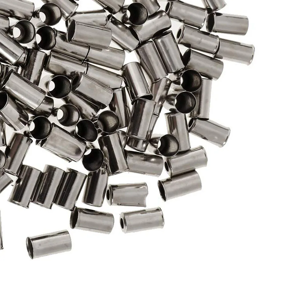 100pcs Metal Brake Cable Housing Ferrule End Caps Crimp For Bike ...