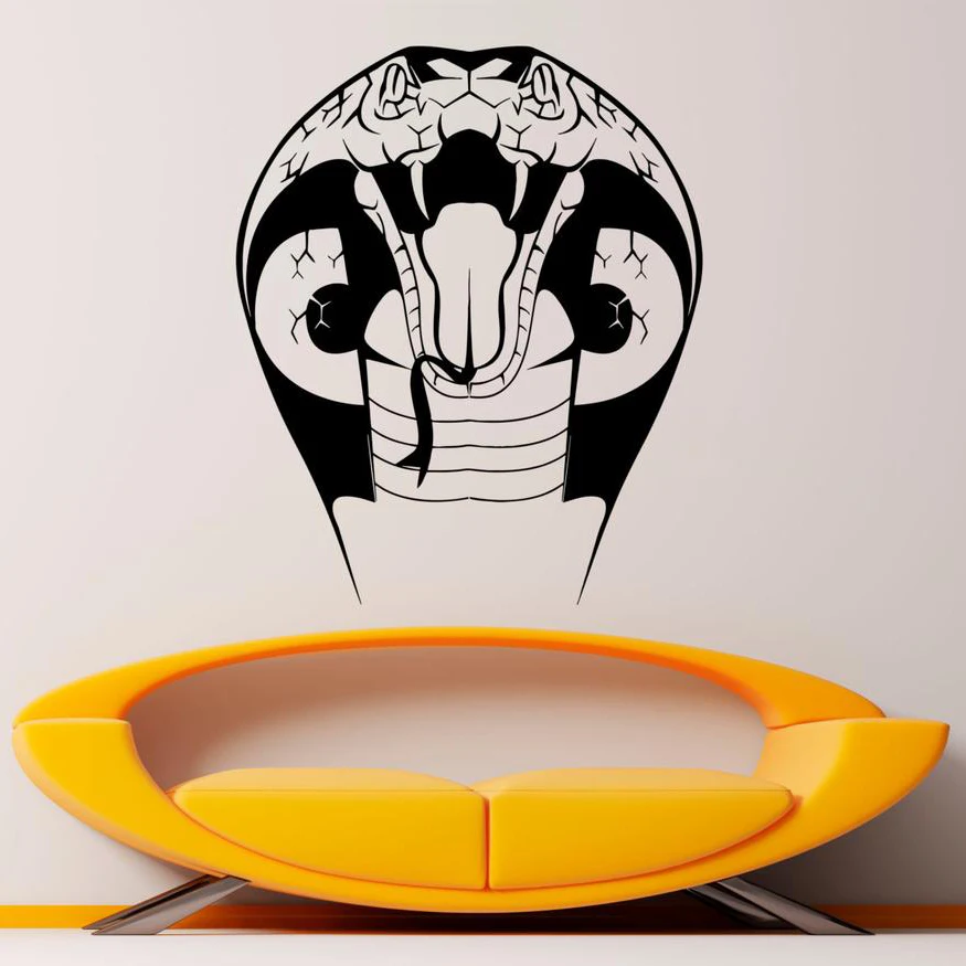 Snake Cobra Wall Decal Reptile Animal Wall Sticker Interior Art Decor ...