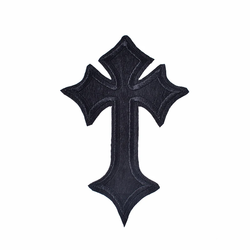 10Pcs-Black-Cross-Punk-Embroidery-Patches-for-Clothing-Sewing-Diy ...