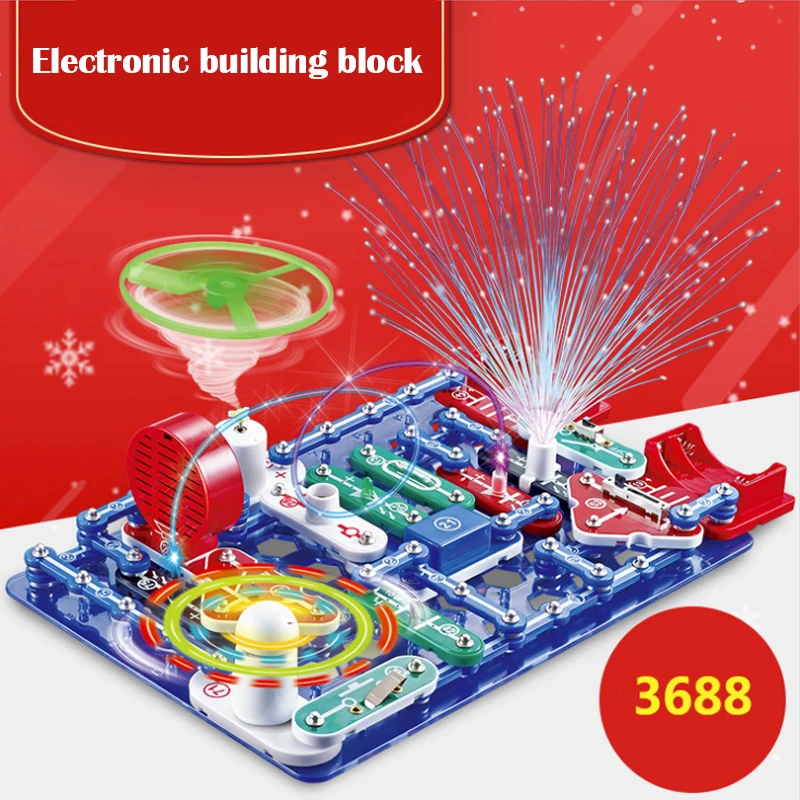 Electronics kid electronic building block circuit assembly science ...