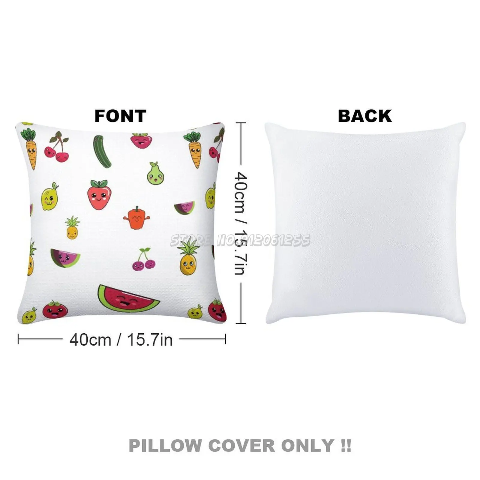 Kawaii Food Pillow Case