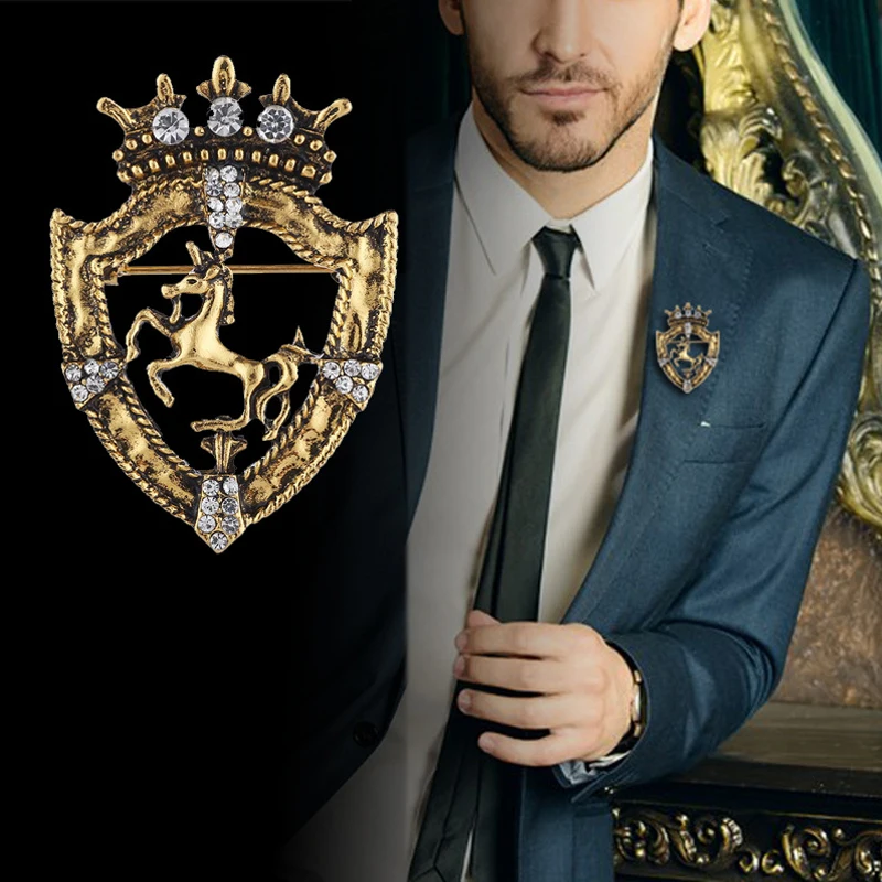 Rhinestone Prancing Brooch | Rhinestone Accessories - New Vintage ...