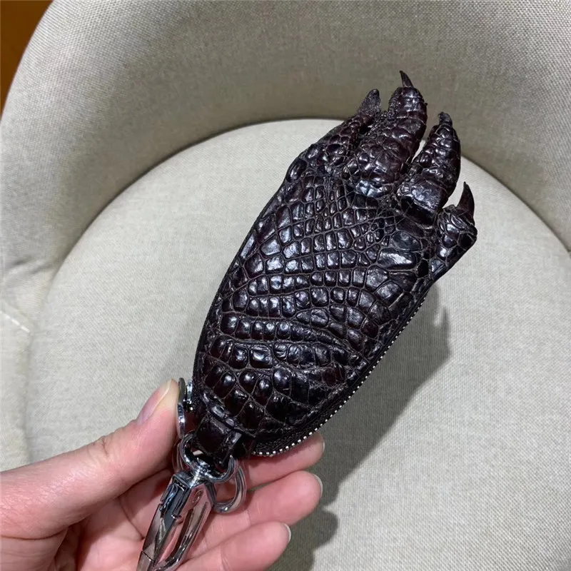 Alligator Skin Key Ring Wallet | Genuine Leather Wallet Skin | Leather ...