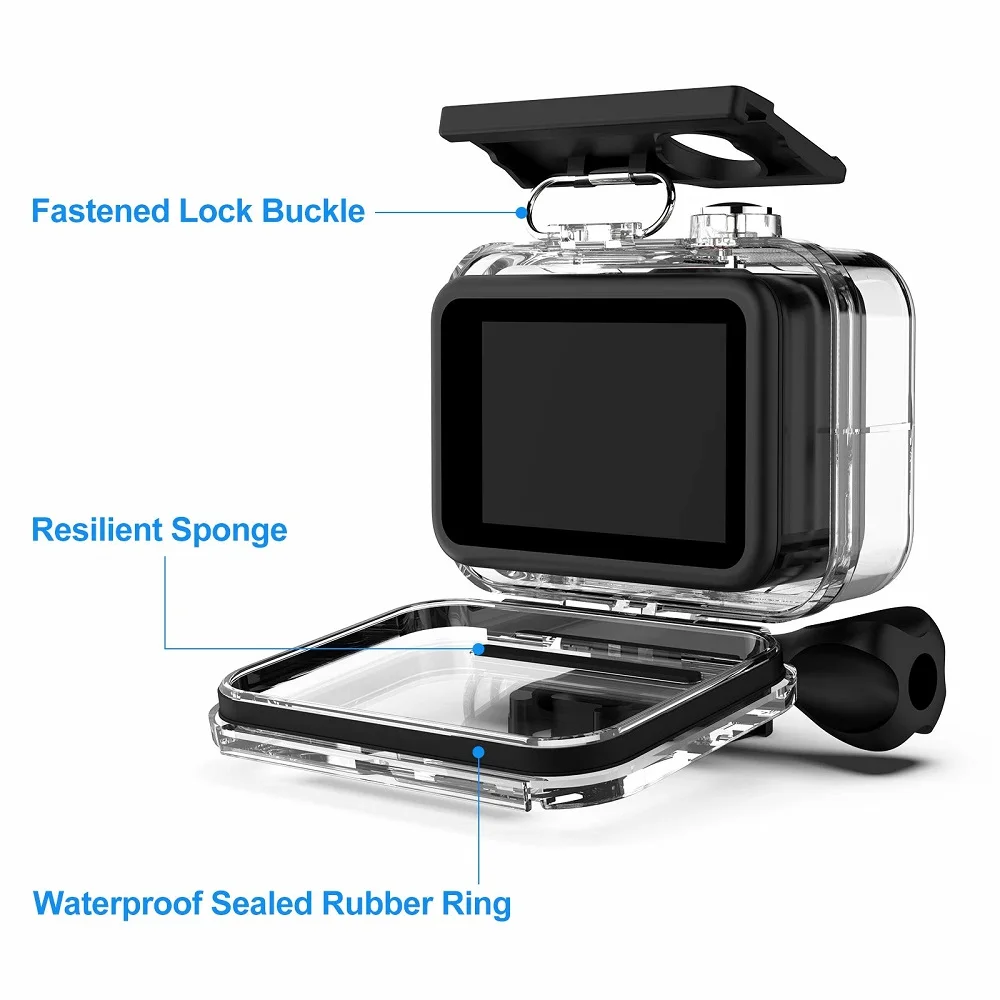 Go-Pro-Waterproof-Protective-Case-Accessory-60M-196FT-For-GoPro-Hero11 ...