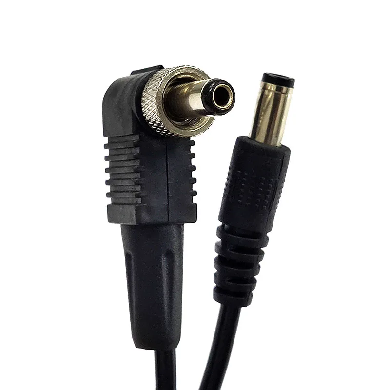 Locking DC 5.5x2.5mm Male Angled Plug Tip Connector to Straight DC5525 ...
