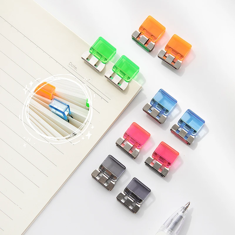 10-20pcs-Mini-Color-Paper-Clips-Set-Candy-Transparent-Metal-Bookmarks ...