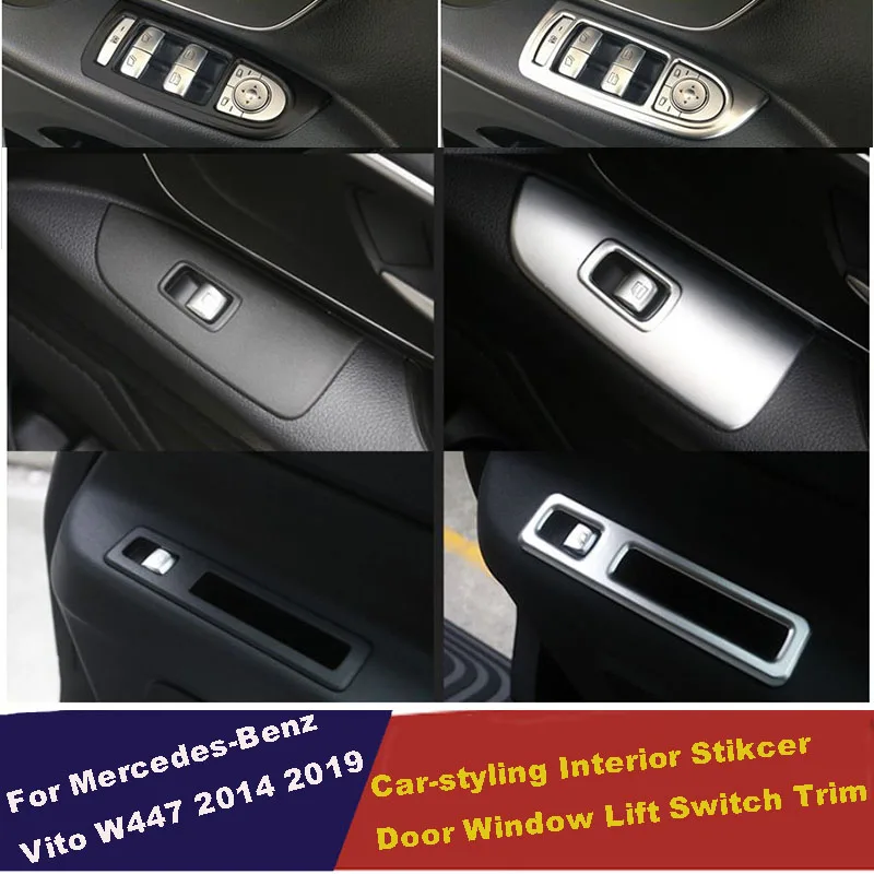 LHD Car Door Window Lift Switch Button Cover Trim For Mercedes-Benz ...