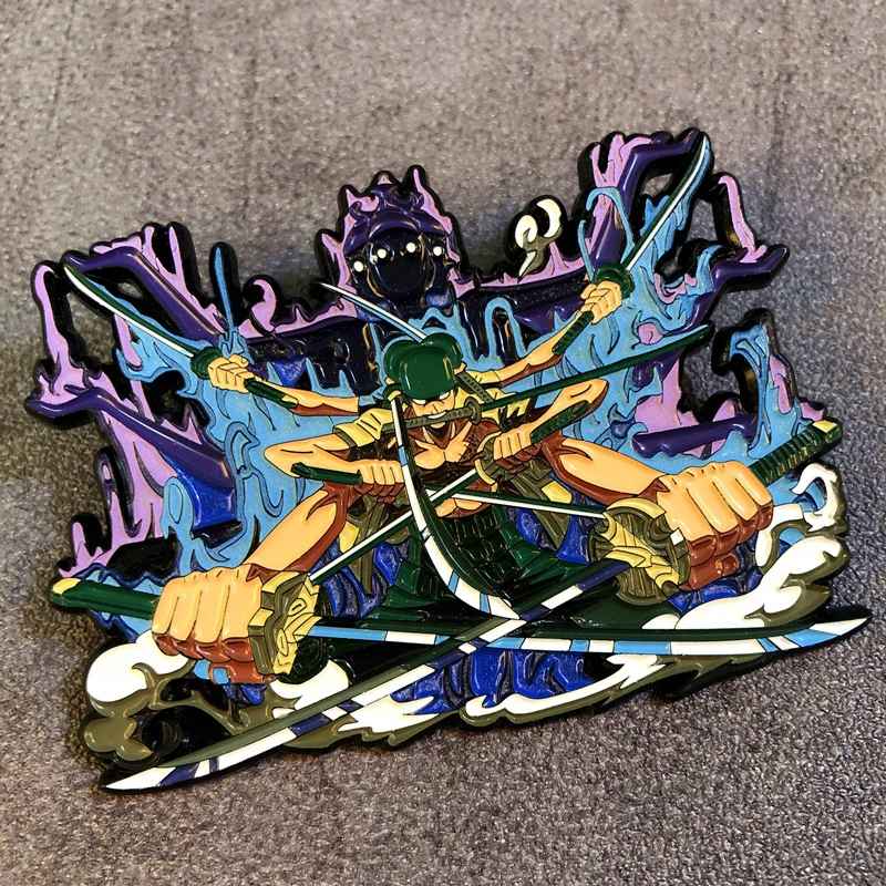 Fashion ONE PIECE Roronoa Zoro Metal Badge Brooch Pin Collection ...