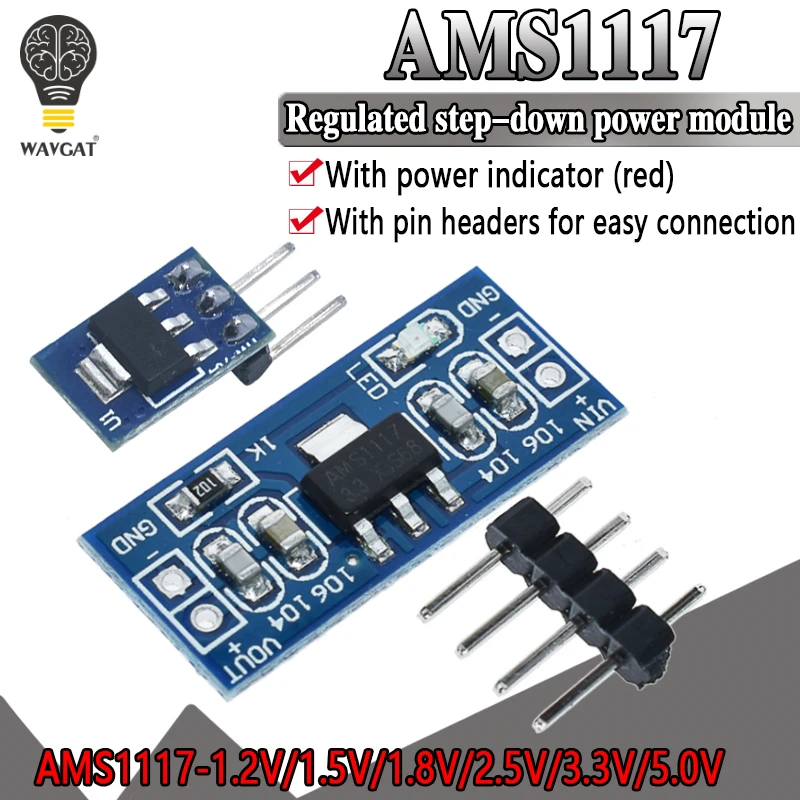 AMS1117 1.2V 1.5V 1.8V 2.5V 3.3V 5V power supply module AMS1117 5.0V power module AMS1117 3.3V ...
